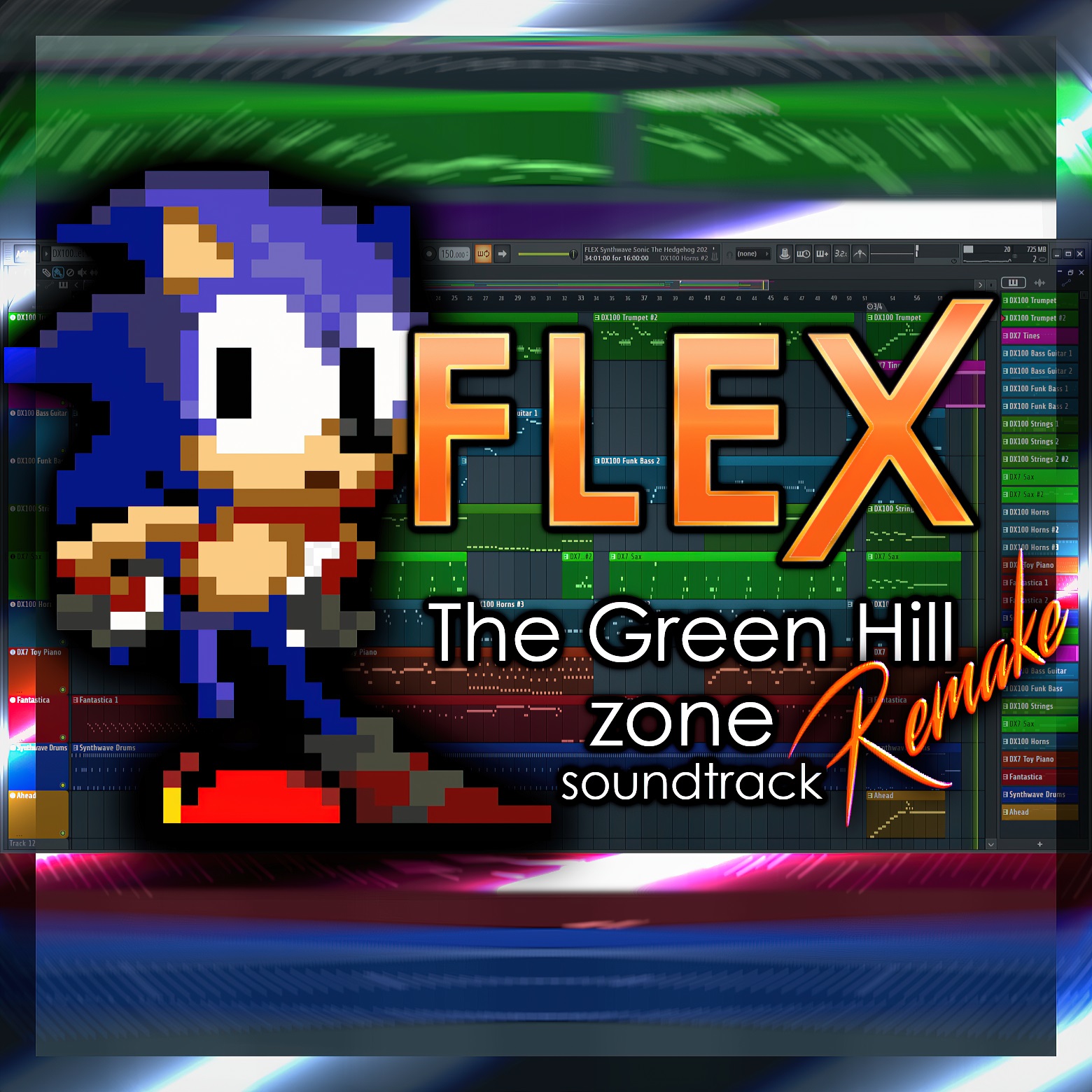 Sonic Green Hill zone FL Studio FLEX Synthwave project by Saif Sameer ...