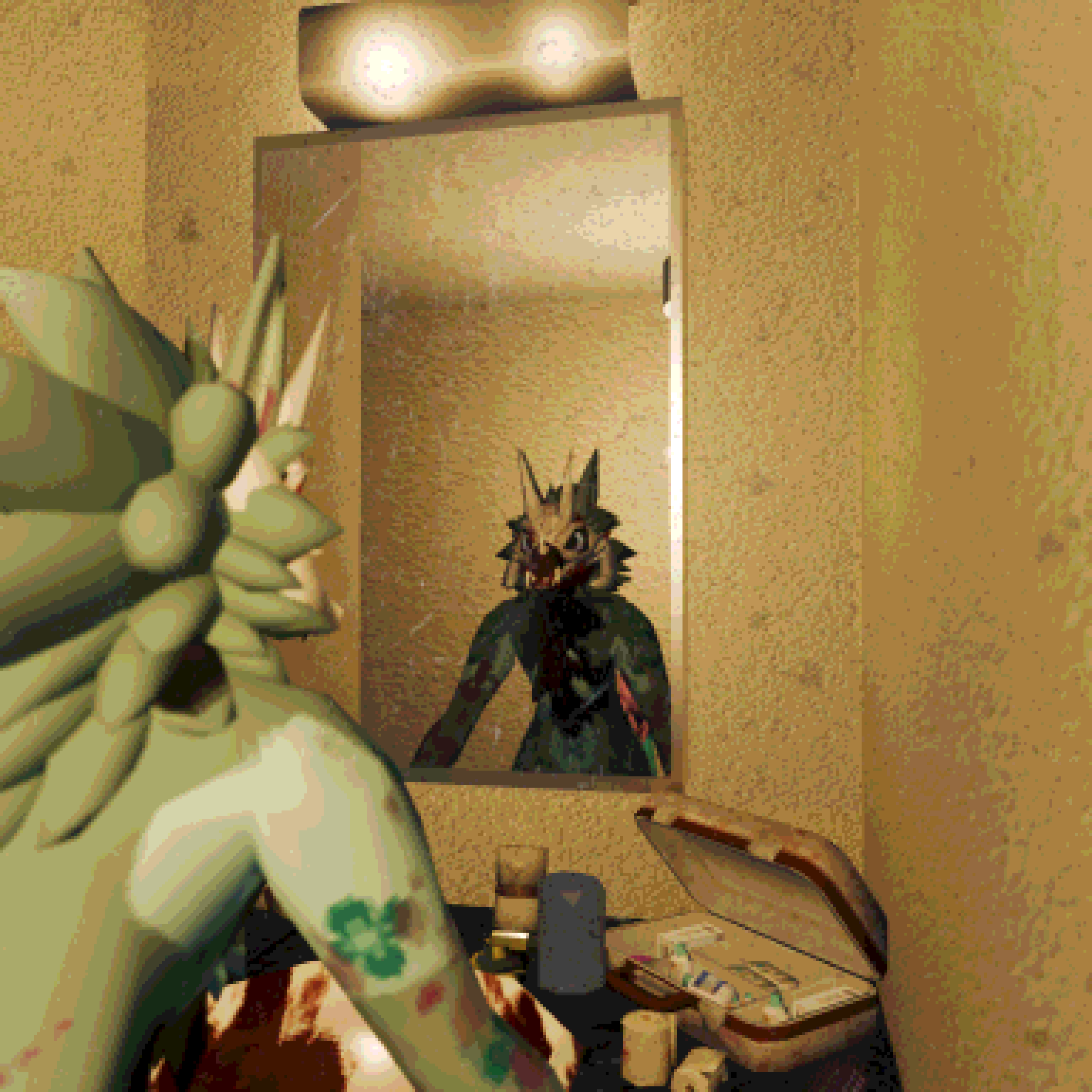 blood on my fur by lillybug